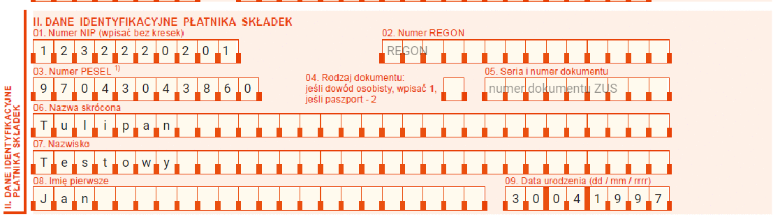 Deklaracja rozliczeniowa ZUS DRA (roczna) na podstawie deklaracji ...